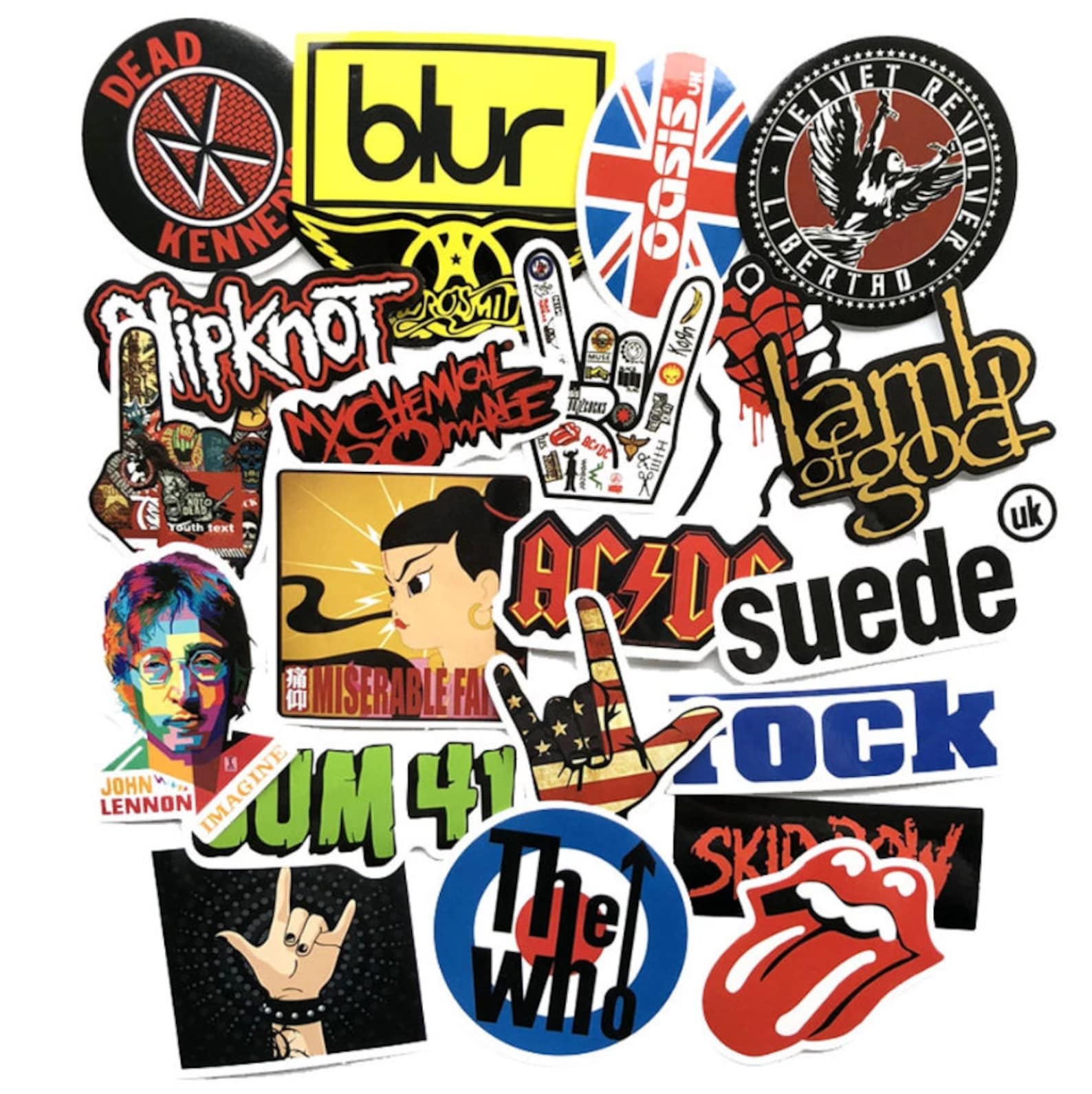 50 Pcs Pack Music Punk Rock Retro Band Stickers Graffiti | Etsy