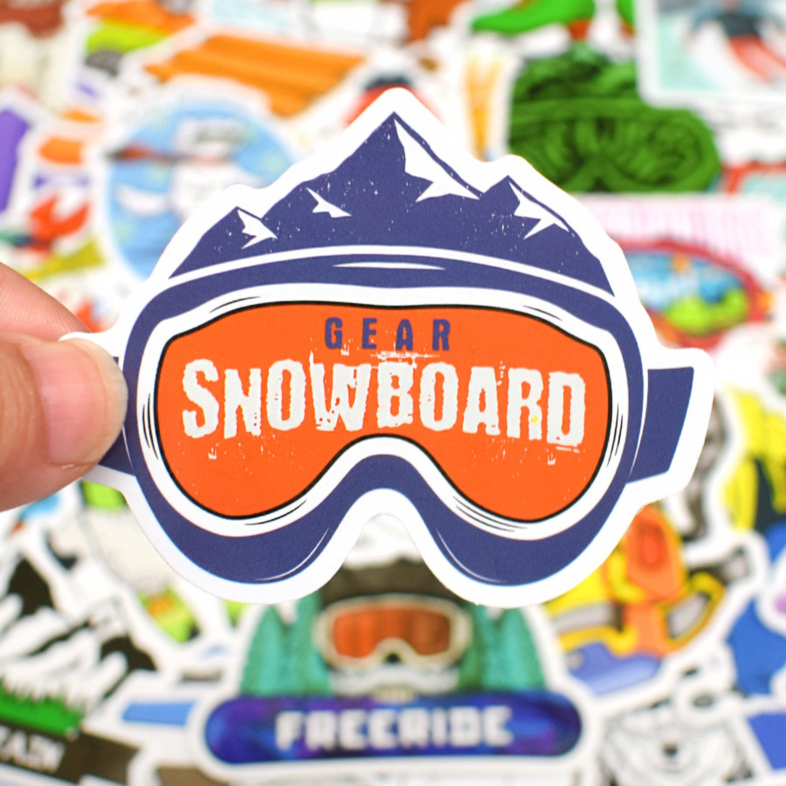 Winter Stickers Skiing Snow Mountain Snowboarding Sport Cute | Etsy