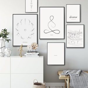 Yoga Breathe Print, Yoga Pose Poster, Yoga Wall Art, Yoga Print, Yoga ...