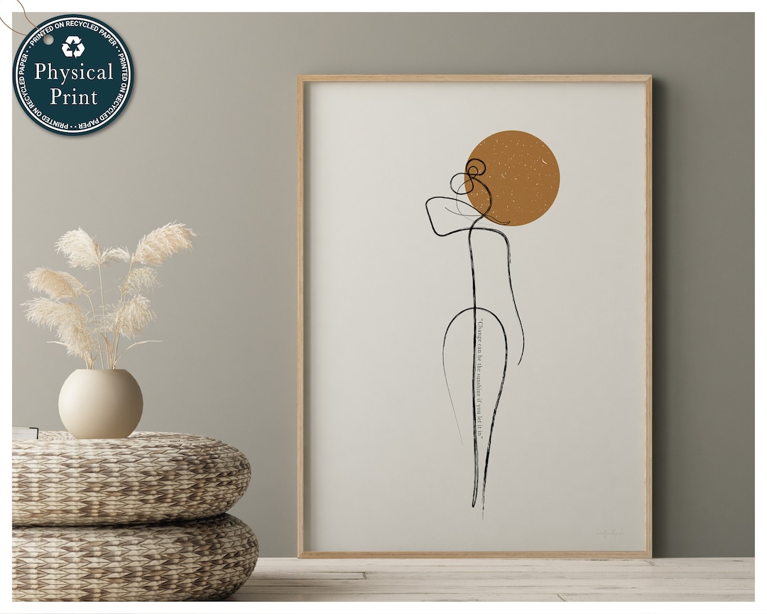 Boho Wall Art, Self Love Print, Self Care Line Art, Yoga Gifts ...