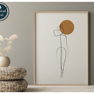 Boho Wall Art, Self Love Print, Self Care Line Art, Yoga Gifts ...