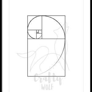 Golden Ratio Print, Modern Wall Art, Physical Print, Recycled Paper ...