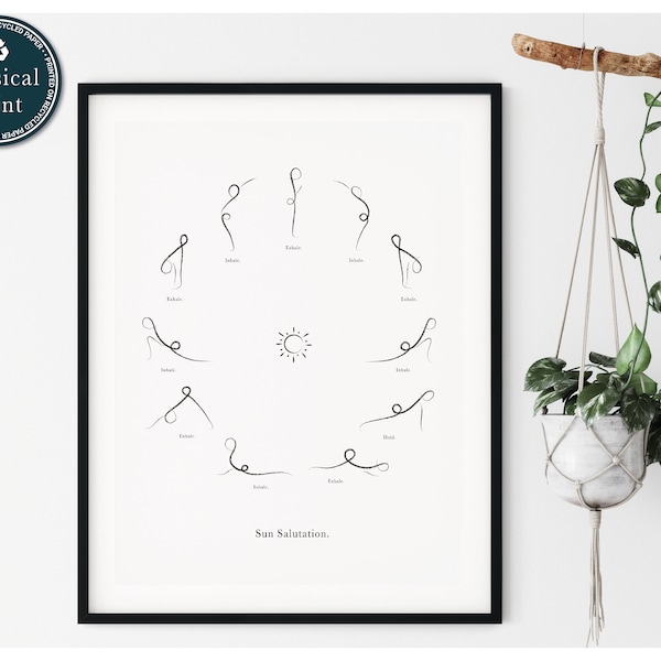 Sun Salutation Poster - Etsy