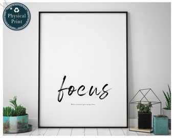 Focus Motivational Poster - Etsy
