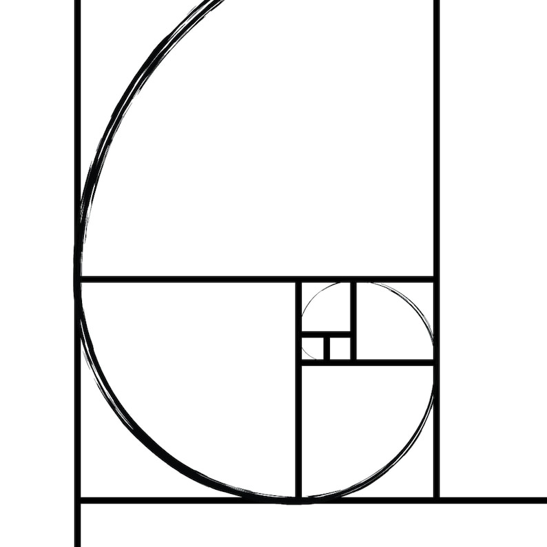 Golden Ratio Print Modern Wall Art Physical Print Recycled - Etsy UK