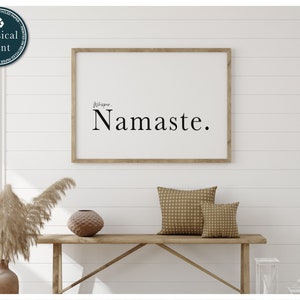 Namaste Wall Art, Poster, Yoga Quote Art Print, Inspirational Print ...