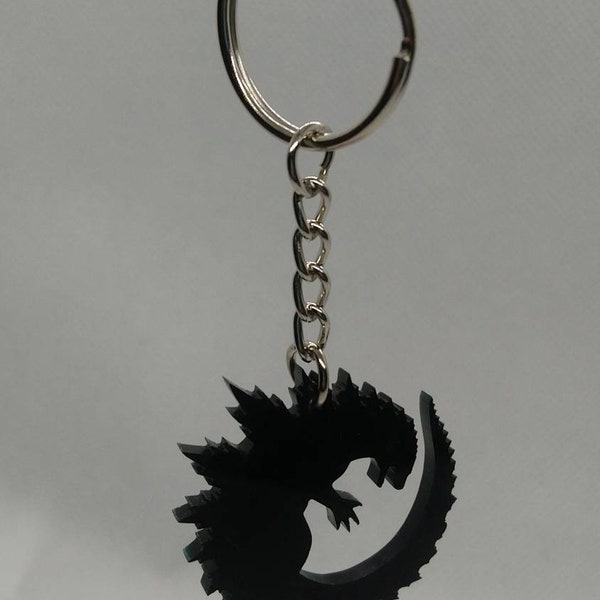 Godzilla Keychain - Etsy
