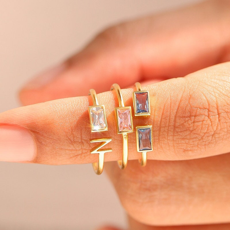 Personalized Stackable Rings - Etsy