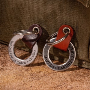 Personalized Leather Keychain | Custom Leather Keychain | Wedding ...