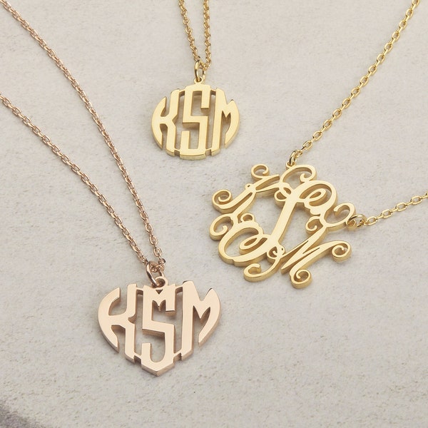 Monogram Necklace - Etsy