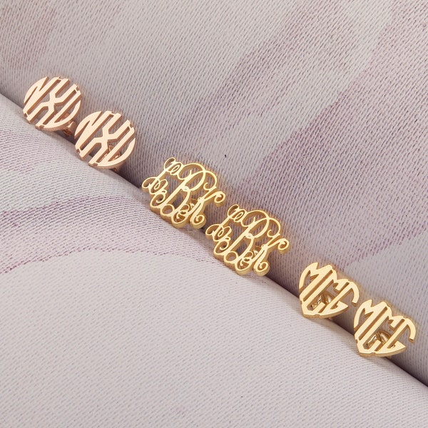 Monogram Earrings - Etsy