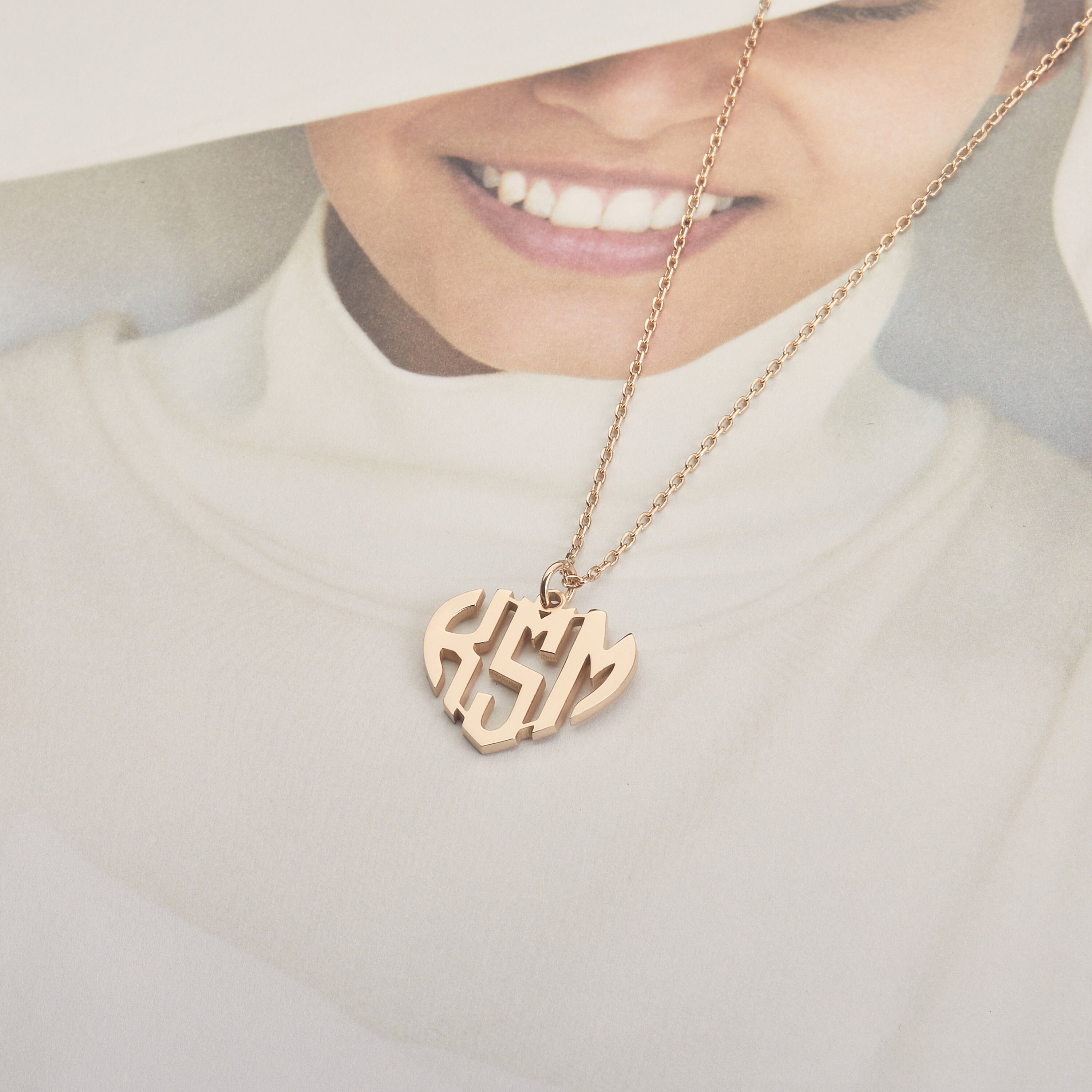 Custom Monogram Necklace Name Initials Necklace Children | Etsy