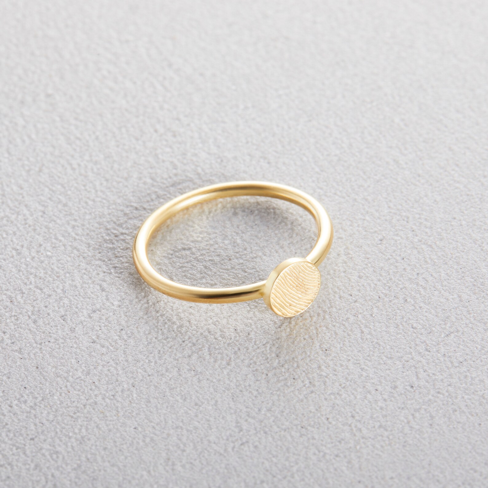 Memorial Thumbprint Ring Personalized Fingerprint Jewelry Custom ...