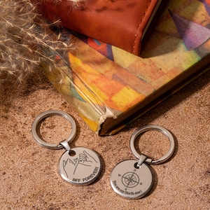 You Are My North Star Keychain pinky Promise Keychaincoordinates ...