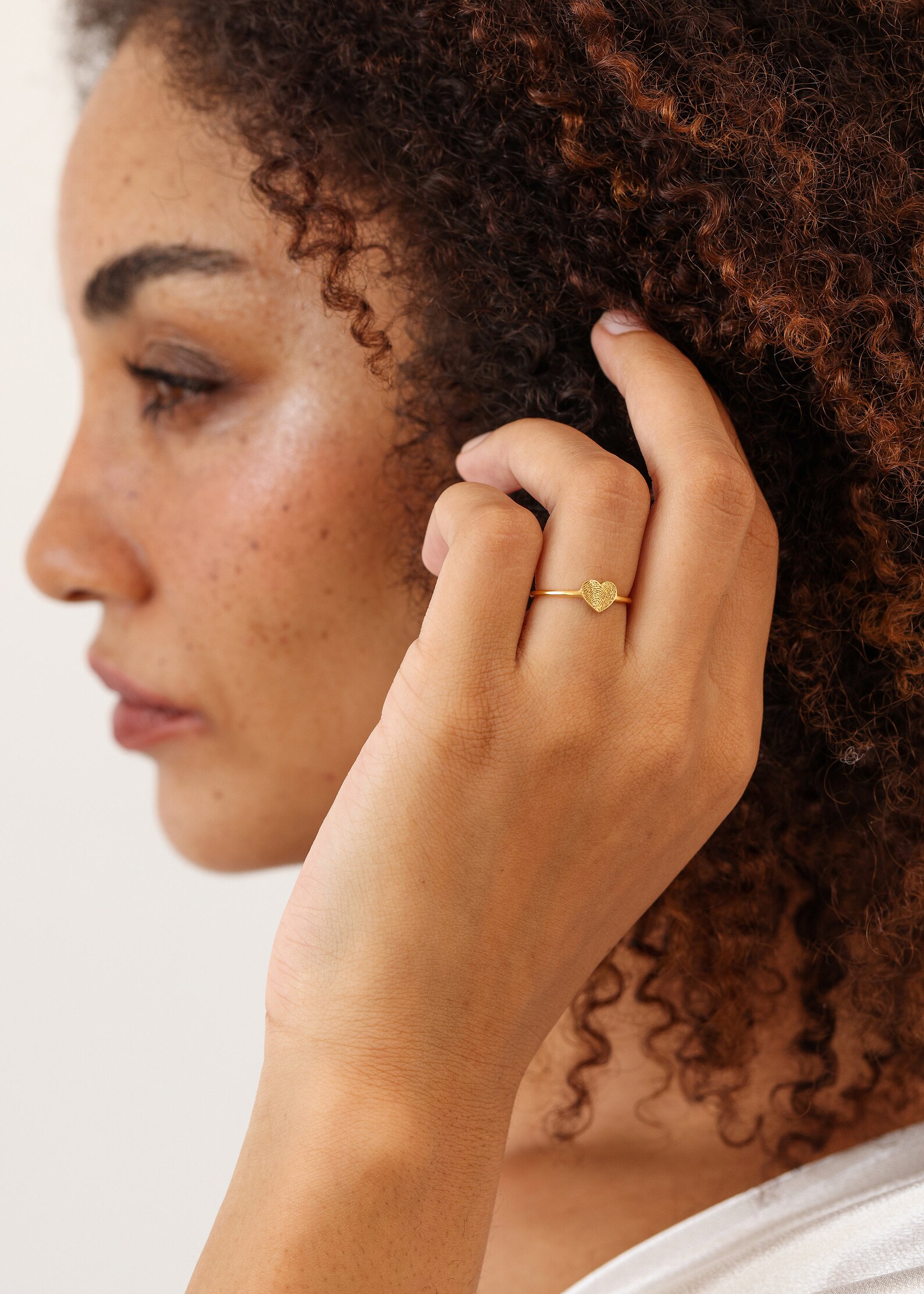 Memorial Thumbprint Ring Personalized Fingerprint Jewelry Custom ...