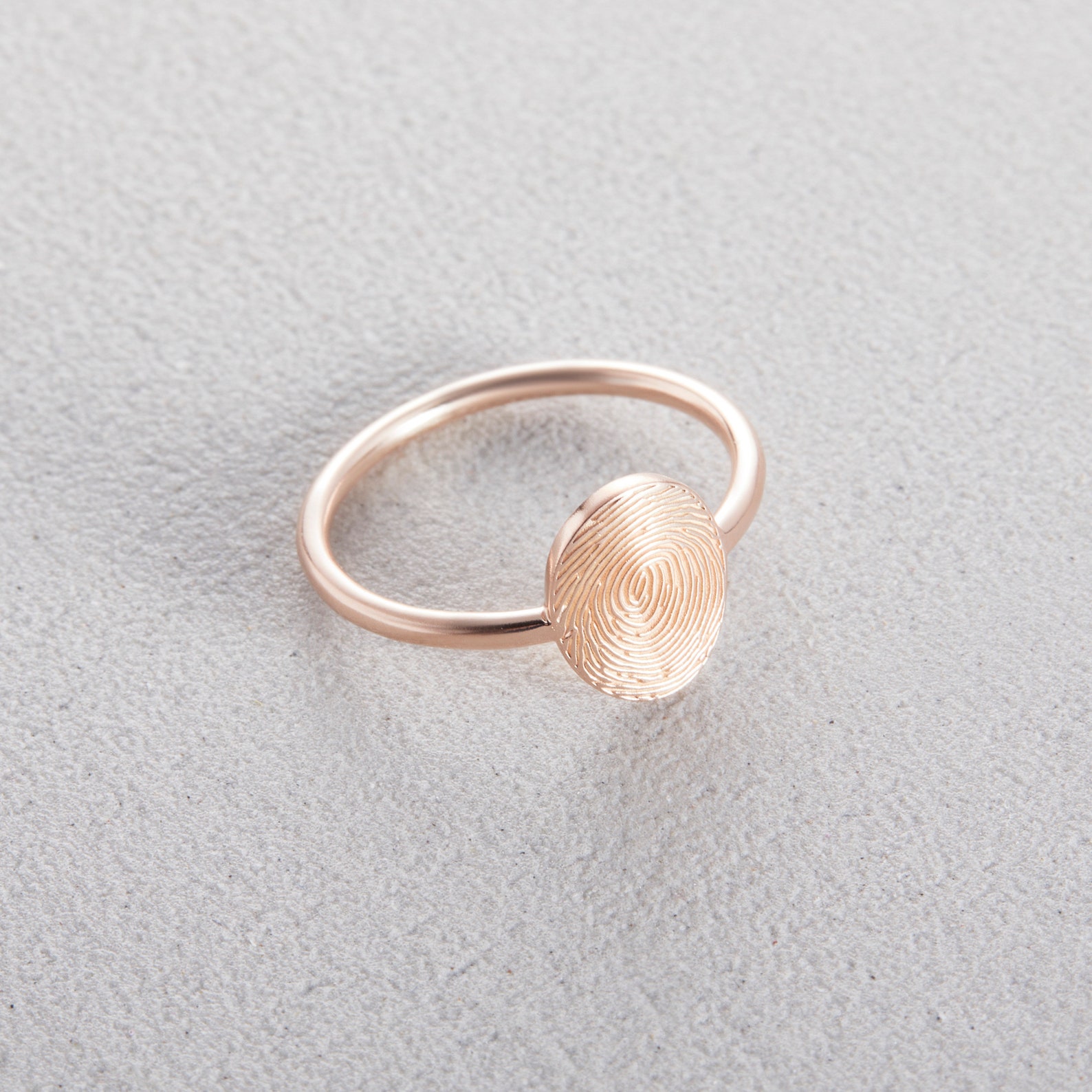 Memorial Thumbprint Ring Personalized Fingerprint Jewelry Custom ...