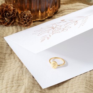 MISTLETOE Flower Ring XMAS Gift for Her Custom Dainty Ring Everyday ...