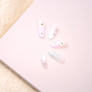 February Birth Flower Nail | Custom Nails by TSK SILVER | Wedding ...