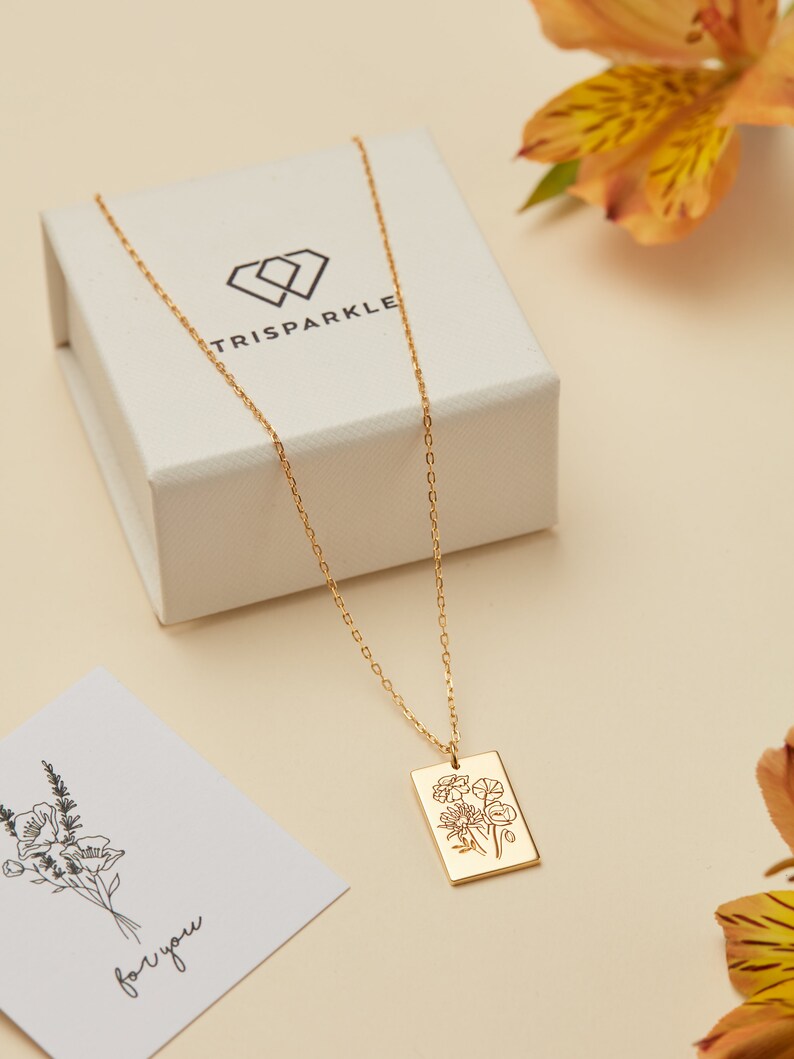 Multiple Birth Flower Necklace Family Floral Necklace Family - Etsy