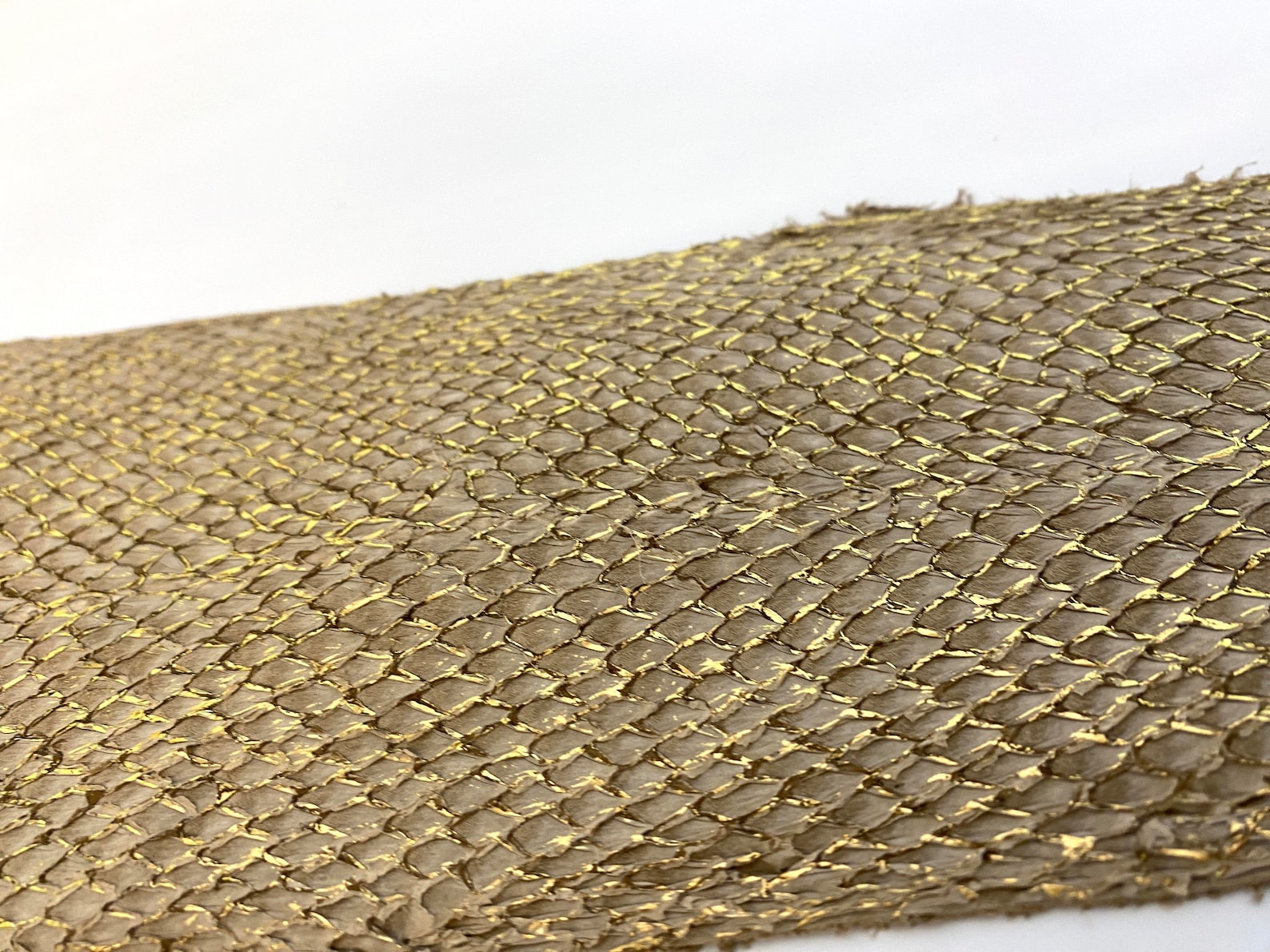 Fish Skin Leather, Beige Fish Skin, Brown Fish Skin, Beige & Gold Fish ...
