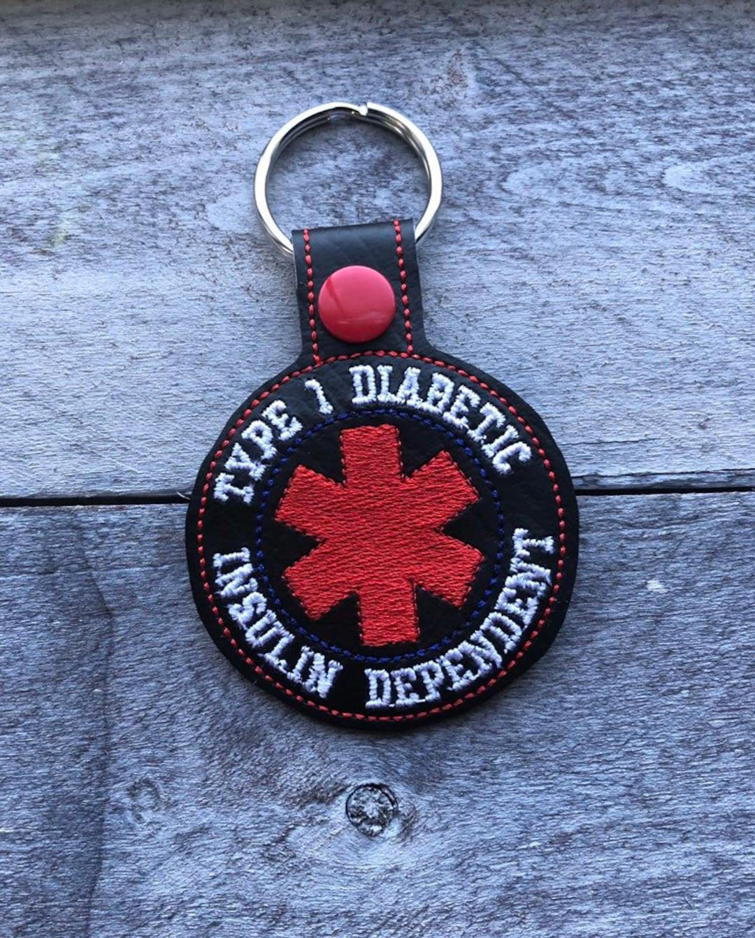 Type 1 Diabetic/ Insulin Dependent Keychain/snap Tab Medical - Etsy