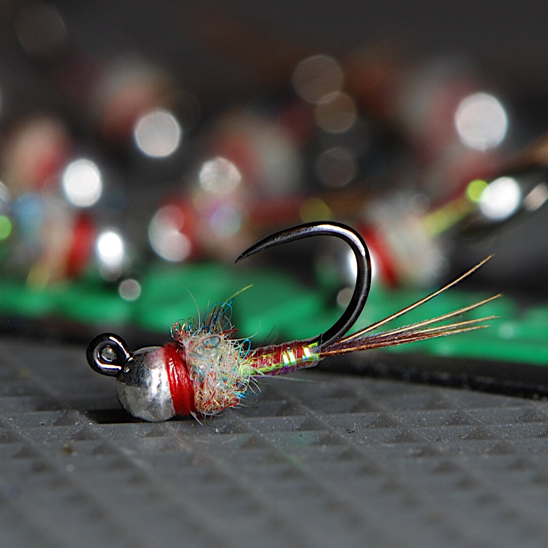 Rainbow Warrior Nymph Trout Fly Fishing Flies for Trout Tungsten Bead ...