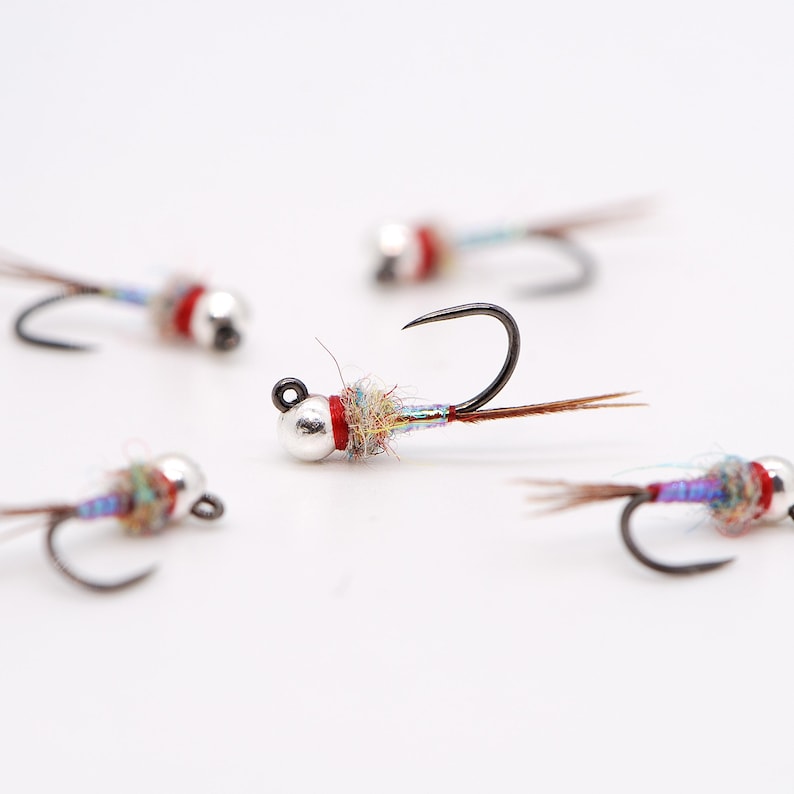 Rainbow Warrior Nymph Trout Fly Fishing Flies for Trout Tungsten Bead ...
