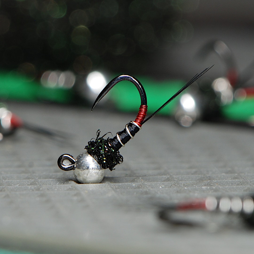 Black Silver Red Tag Mayfly Nymph Trout Fly Fishing Flies for Trout ...