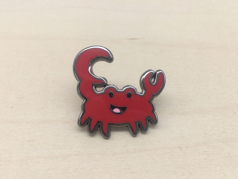 Casey the Crab Enamel Pin - Etsy