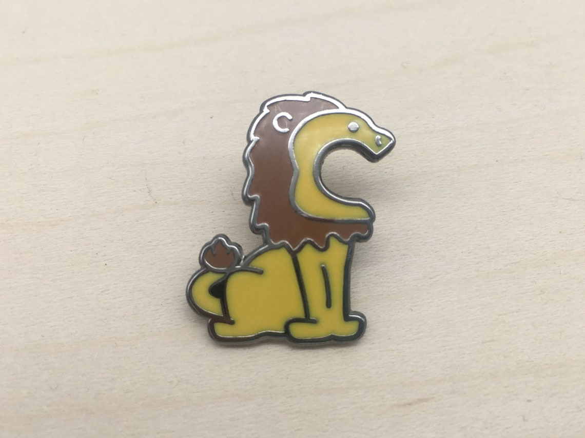 Leo the Lion Enamel Pin - Etsy