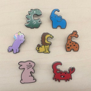 Animal Enamel Pin Collection - Etsy