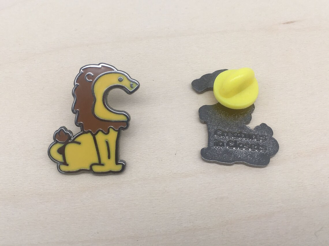 Leo the Lion Enamel Pin - Etsy