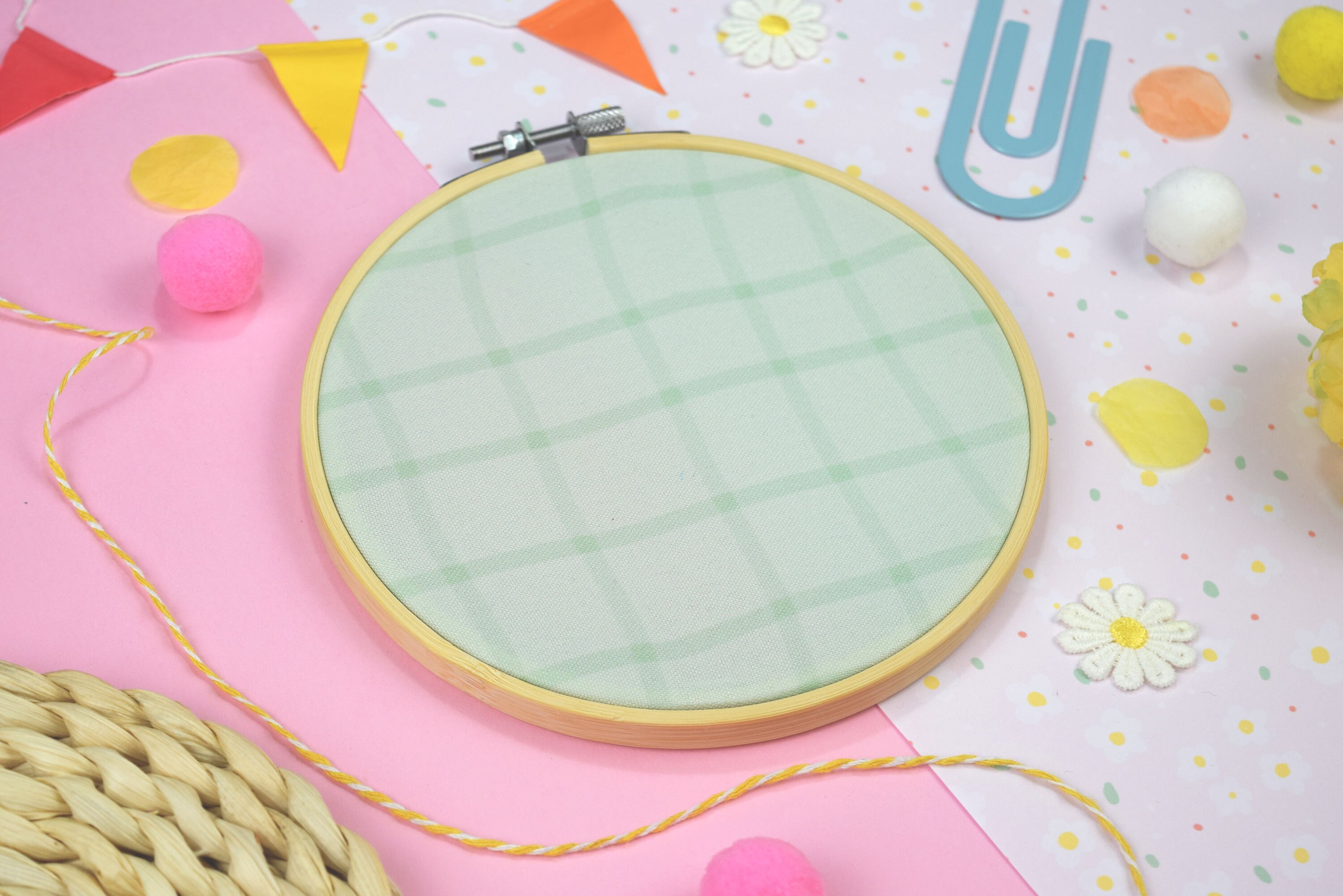 Gingham Pattern Pin Hoop for Enamel Pins and Badges, Cute Pastel ...