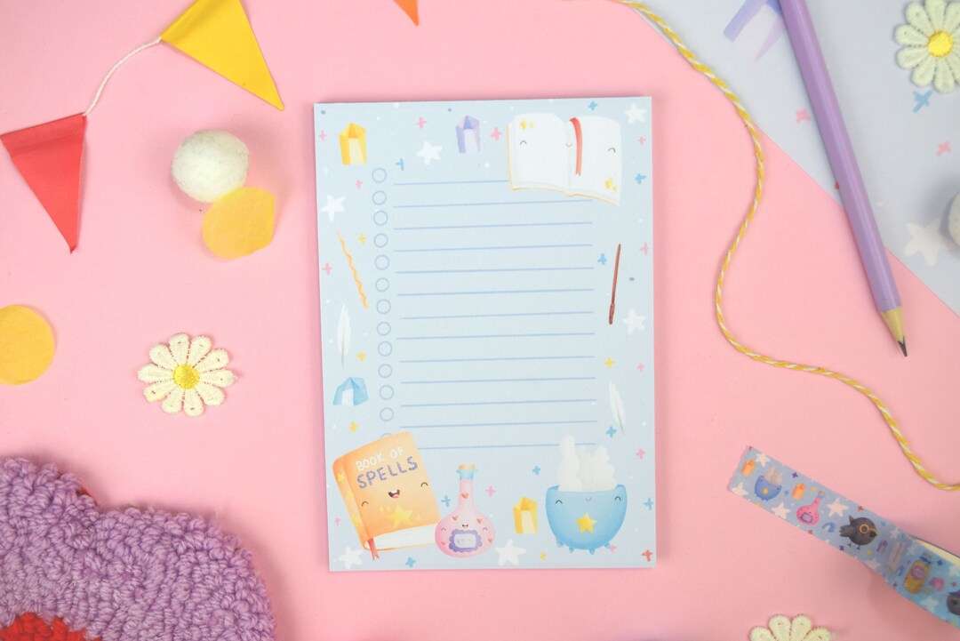 Magic Notepad, Square Cute Kawaii Stationery, to Do List Paper Notepad ...