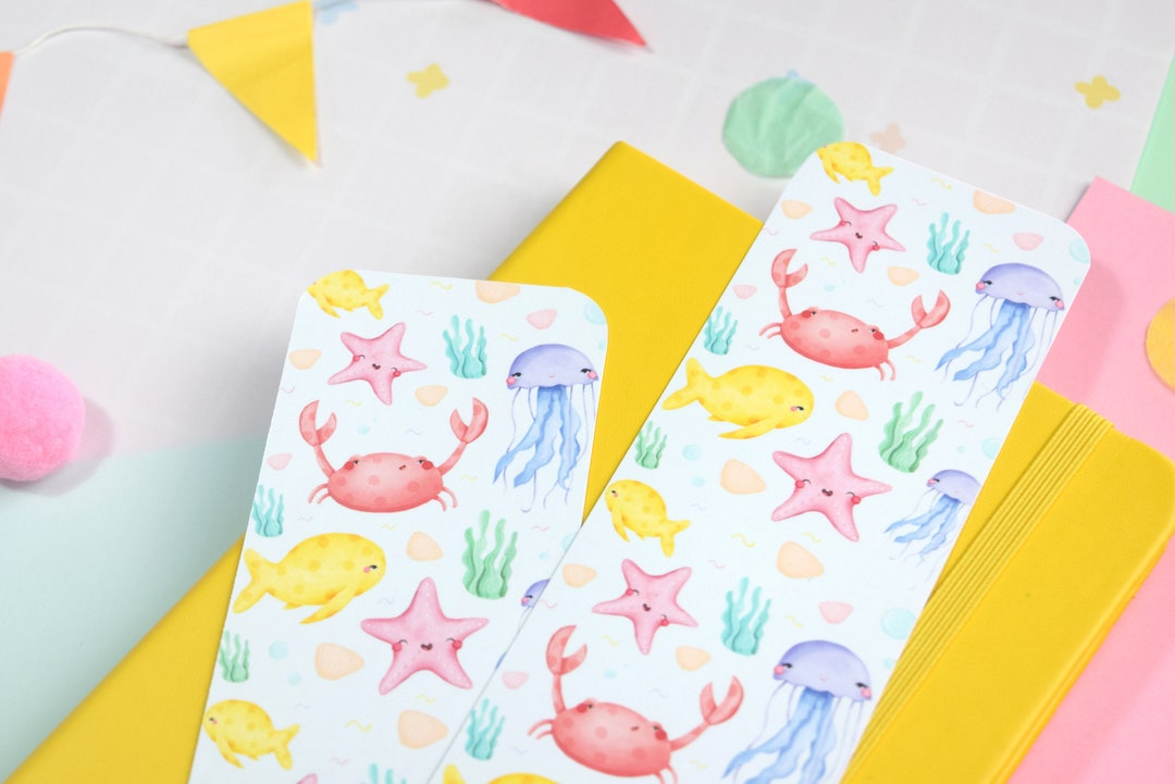 Sea Bookmark - Rounded Bookmark - Cute Kawaii Bookmark - Cute ...