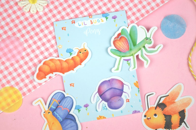 Little Bugs Stickers Pack Insects Theme Planner Sticker Set - Etsy