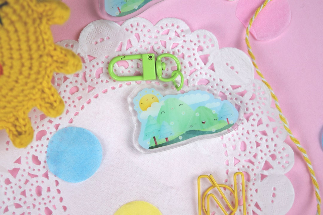Little Mountains Keychain - Nature Theme Cute Kawaii Accessories ...
