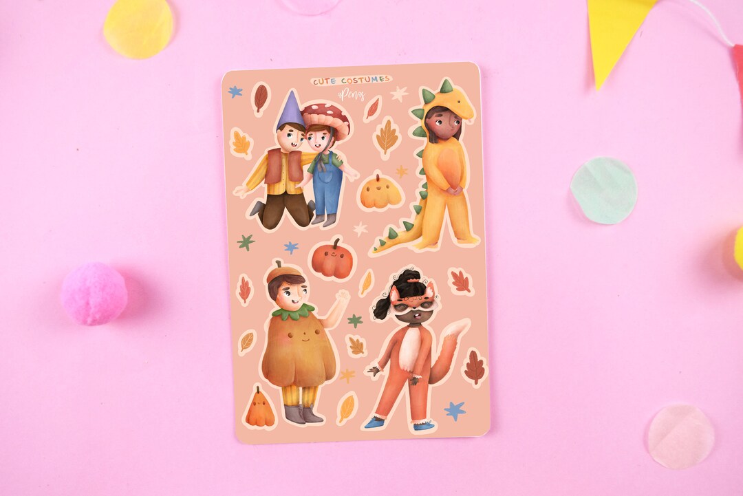 Cute Costumes Sticker Sheet 01 Halloween Bullet Journal - Etsy