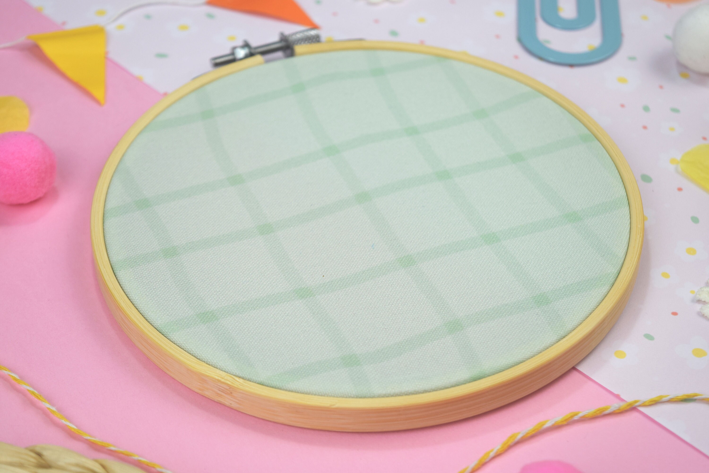 Gingham Pattern Pin Hoop for Enamel Pins and Badges, Cute Pastel ...