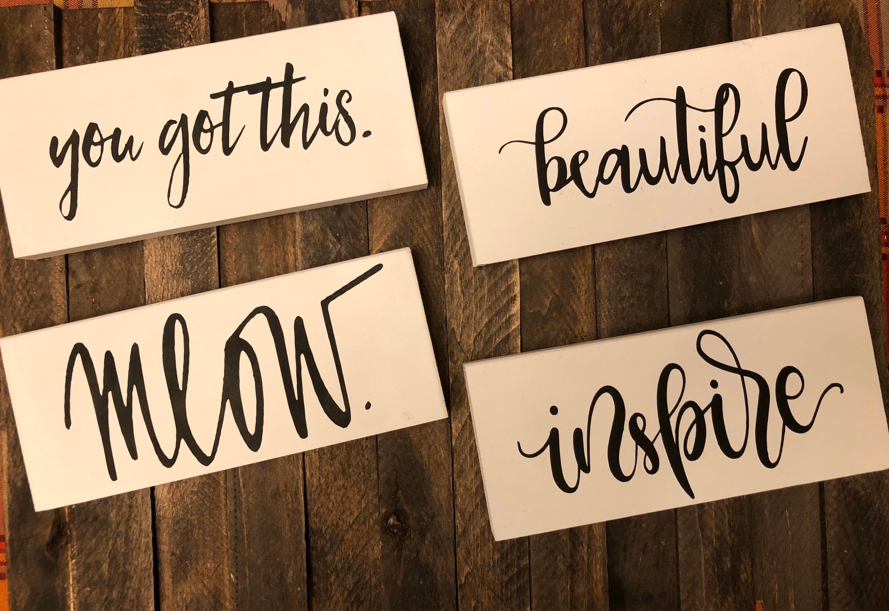 One Word or Short Phrase Sign Small Wood Sign Shelf Sitter | Etsy