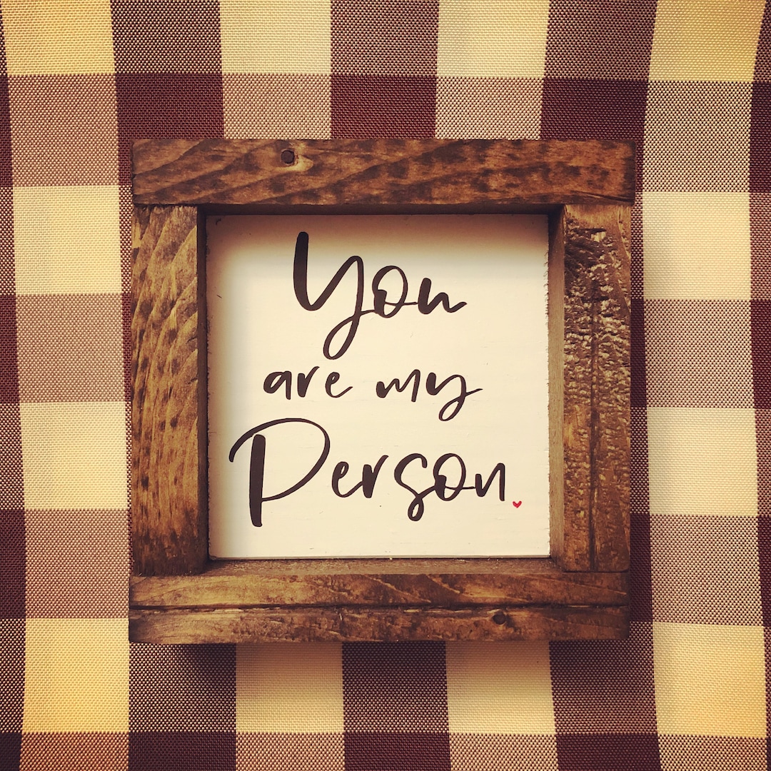 You Are My Person Mini Sign | Wood Sign | Grey's Anatomy | Framed ...