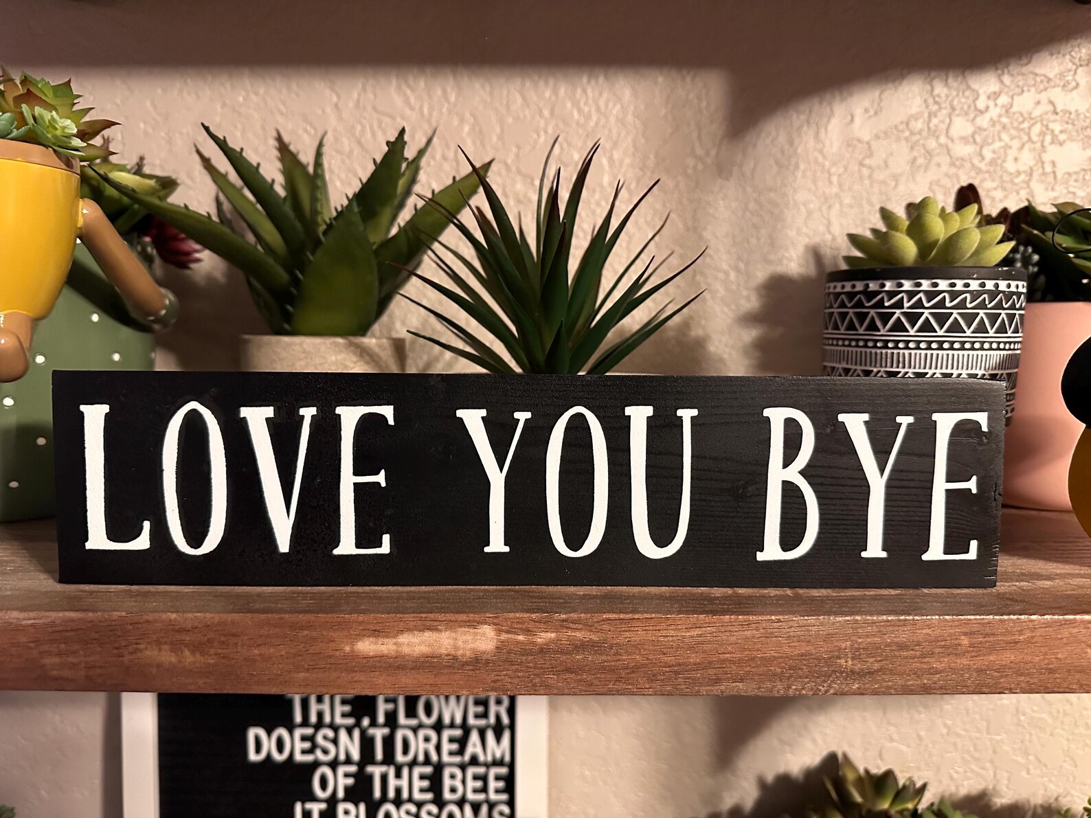 Love You Bye Wood Sign | Small Wood Signs |shelf Sitter | Rustic Decor ...