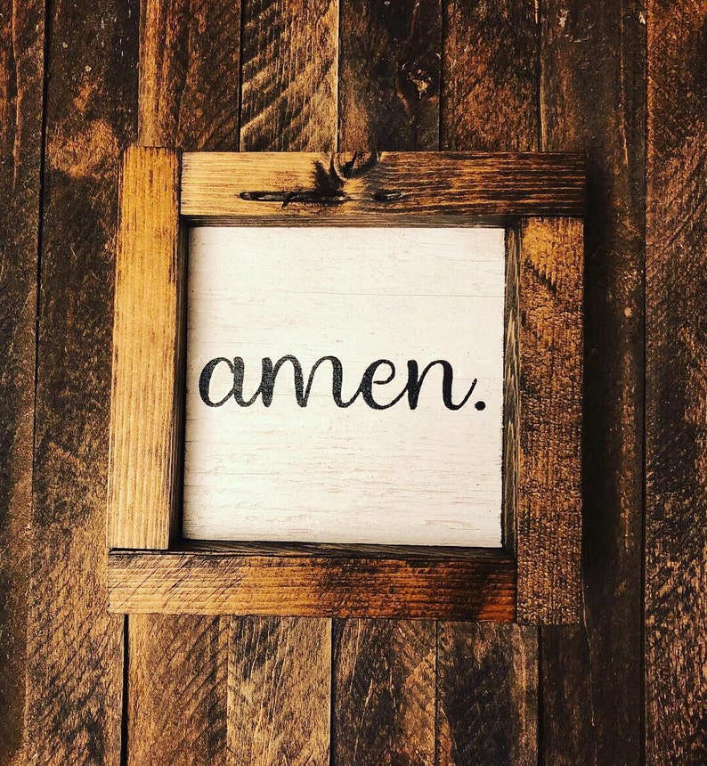 Amen Mini Sign Tiered Tray Sign Shelf Sitter - Etsy