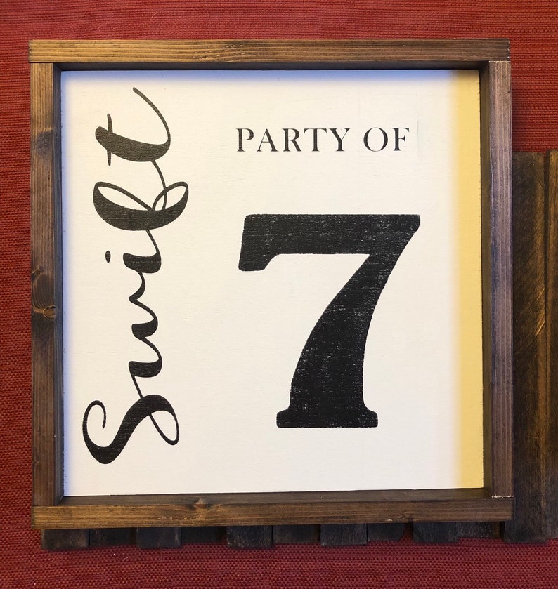 Customizable Family Sign Party of Sign Framed Wood Sign - Etsy