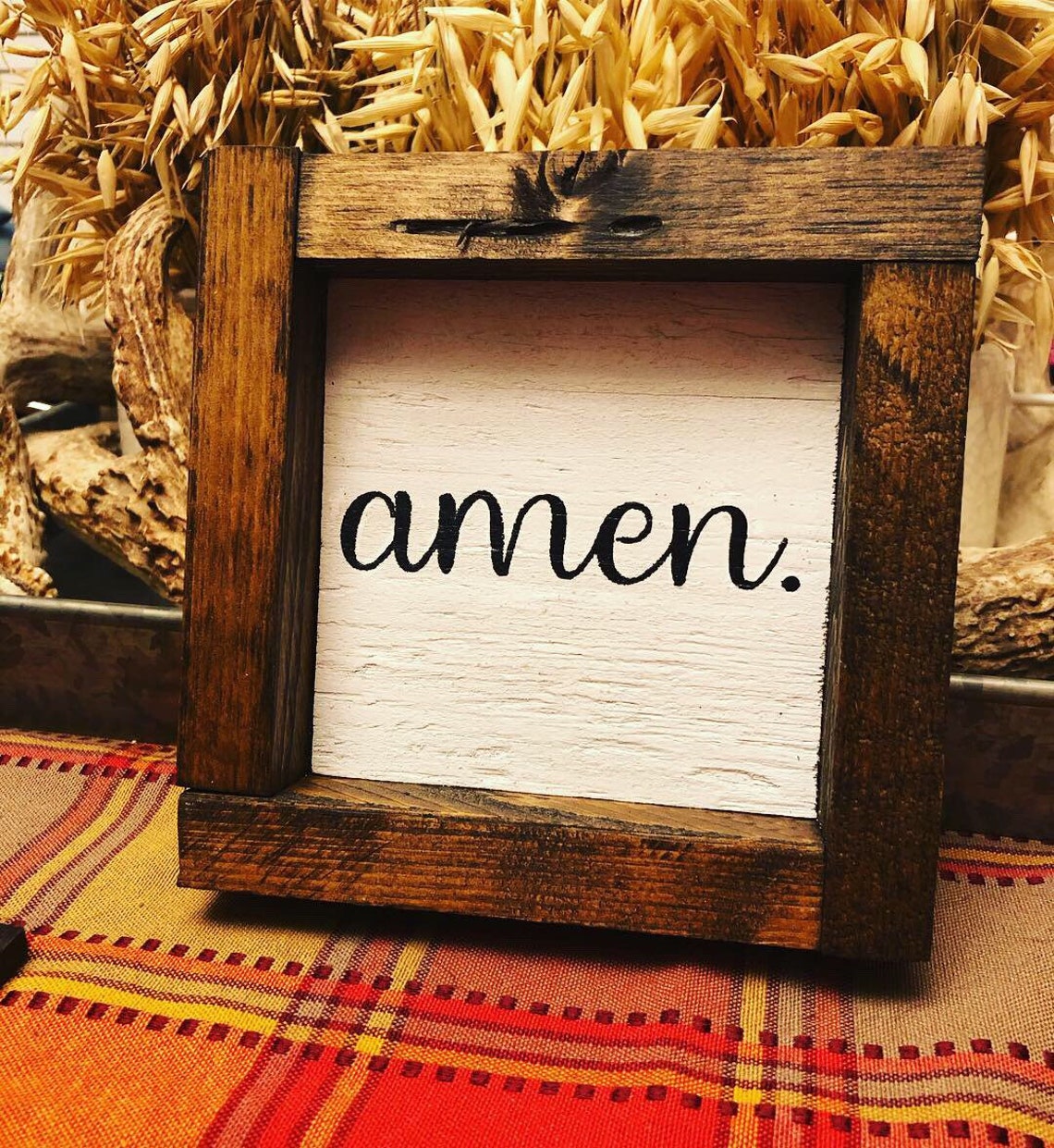 Amen Mini Sign | Tiered Tray Sign | Shelf Sitter - Etsy