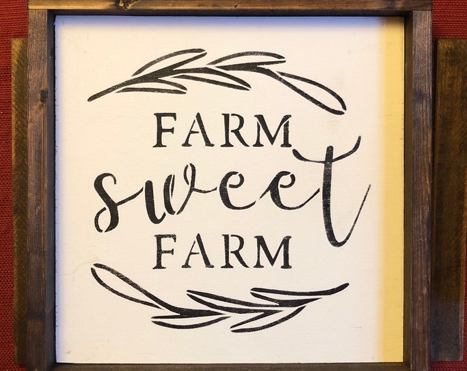 Farm Sweet Farm Sign - Etsy