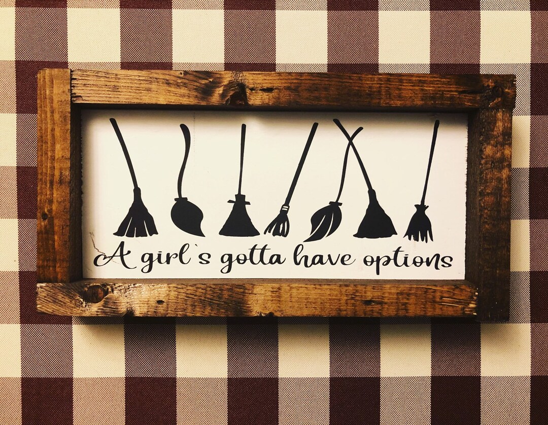 Broom Options Framed Sign - Etsy