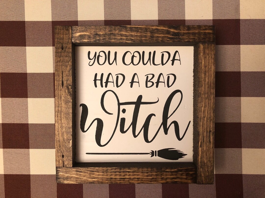 Bad Witch Framed Sign - Etsy