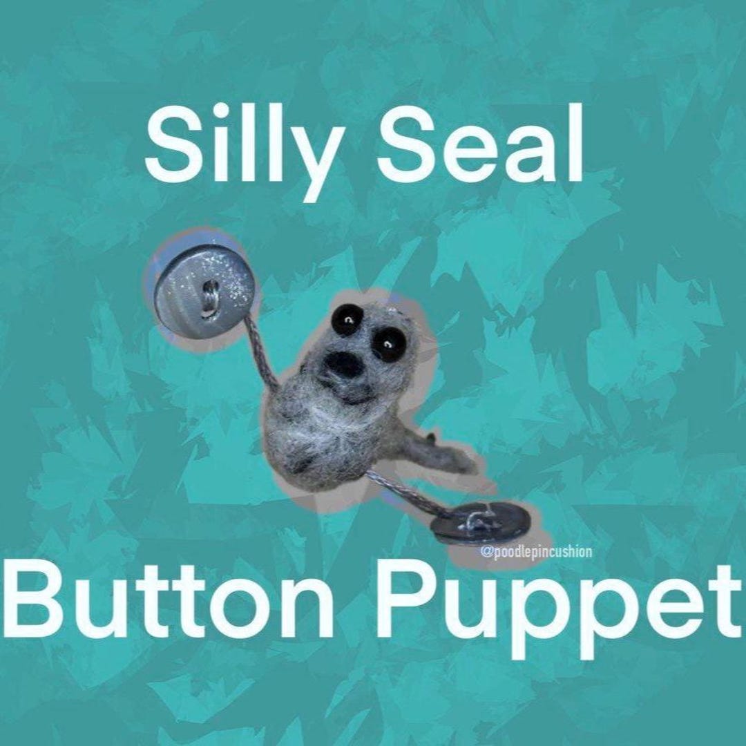Silly Seal Button Puppets - Etsy