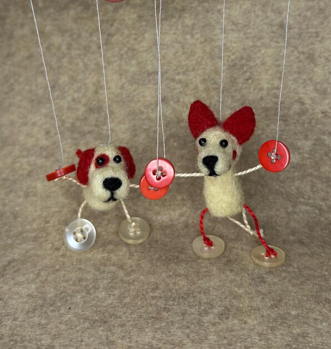 Puppy Love Button Puppets - Etsy